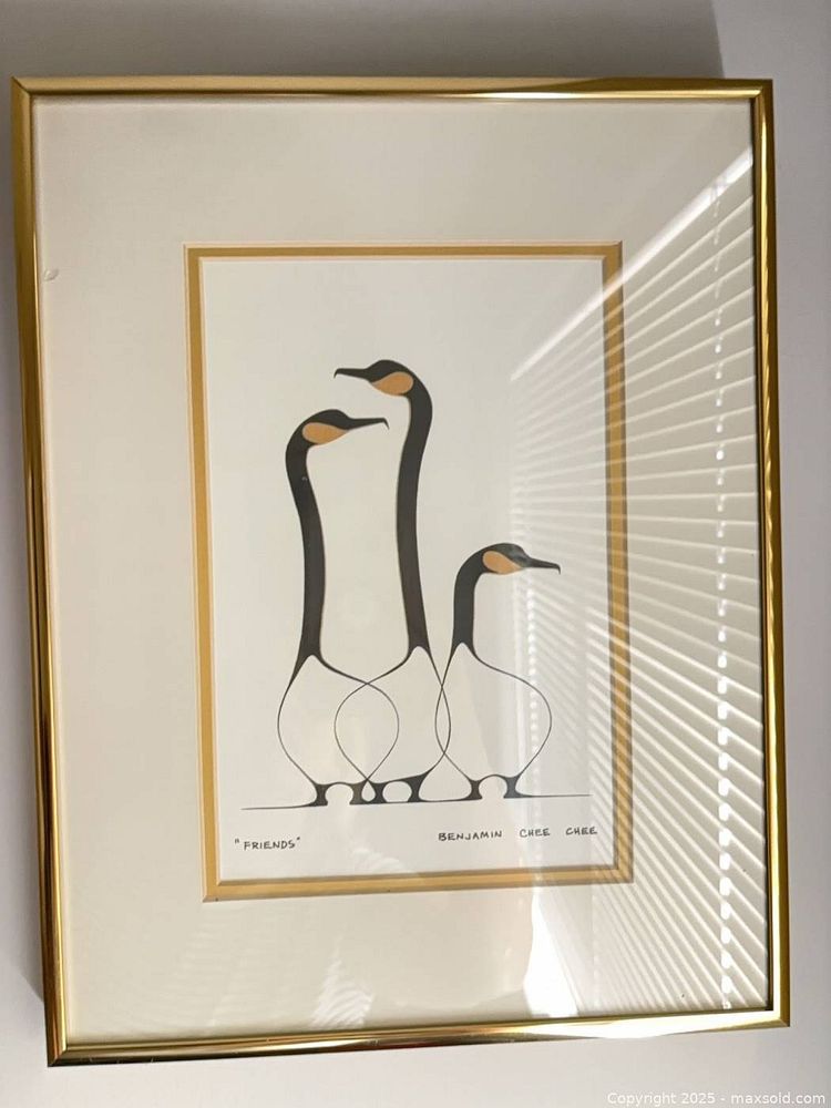 Benjamin Chee Chee framed prints pair | Maxsold