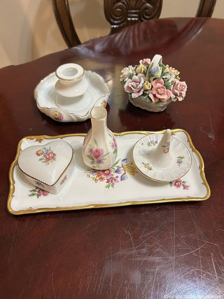 Vintage German Porcelain Dresser Set | Maxsold