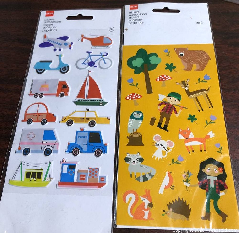 Assorted new sticker packs | Maxsold