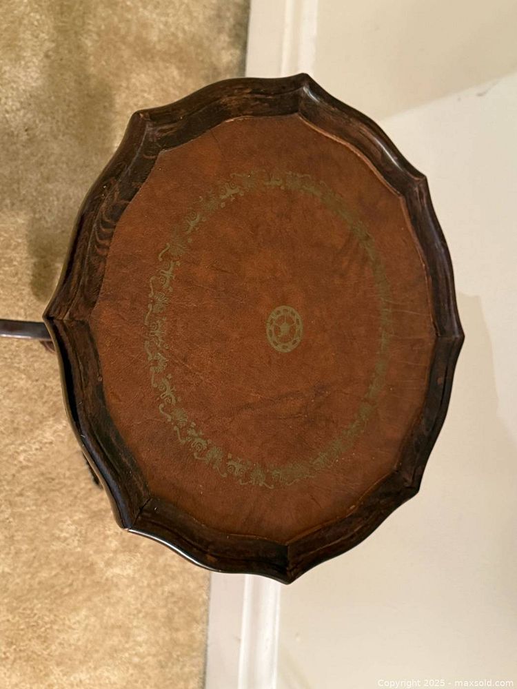 Antique style wooden pedestal side tables | Maxsold