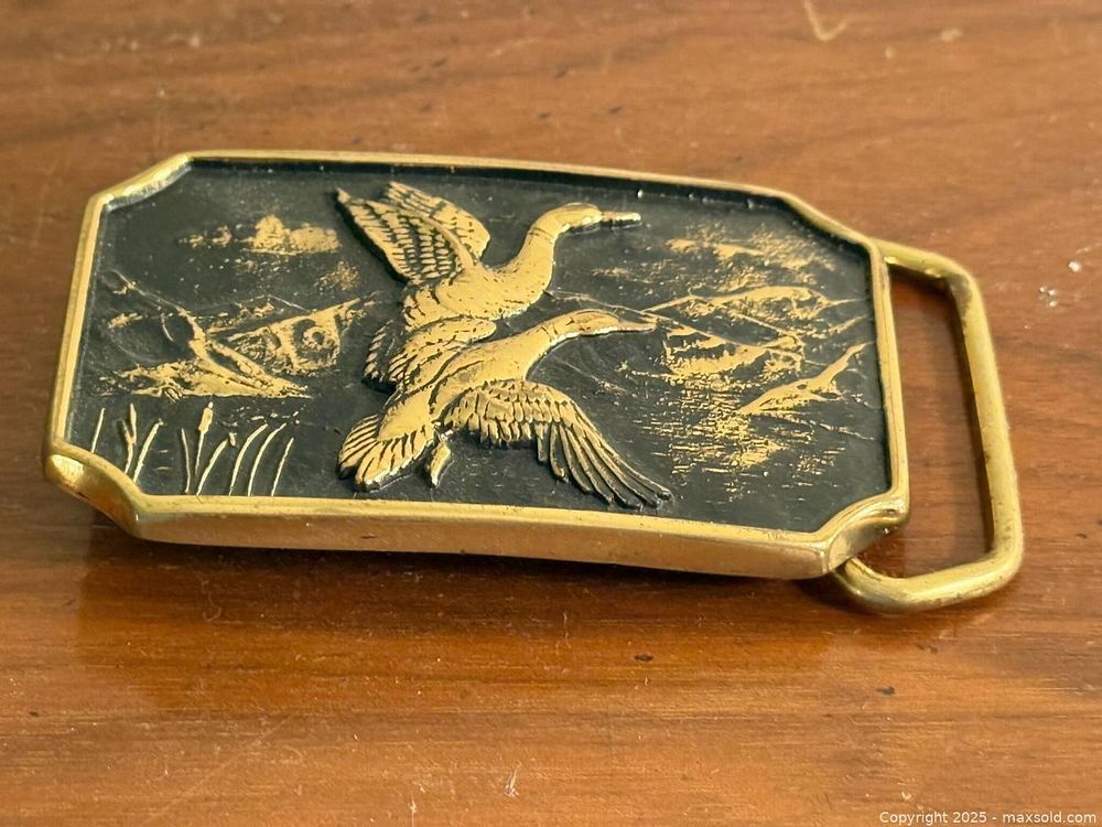Solid brass duck belt buckle | Maxsold