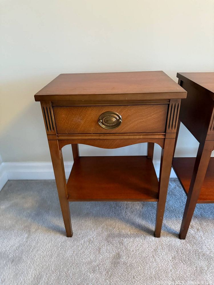 Pair of Federal Style Mahogany Side Tables | Maxsold