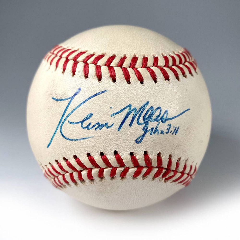 1993 Kevin Maas Autographed New York Yankees Baseball with Display and ...