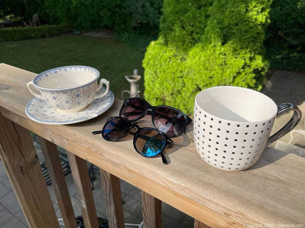 Calvin Klein sunglasses, ceramic cups and saucer | Maxsold