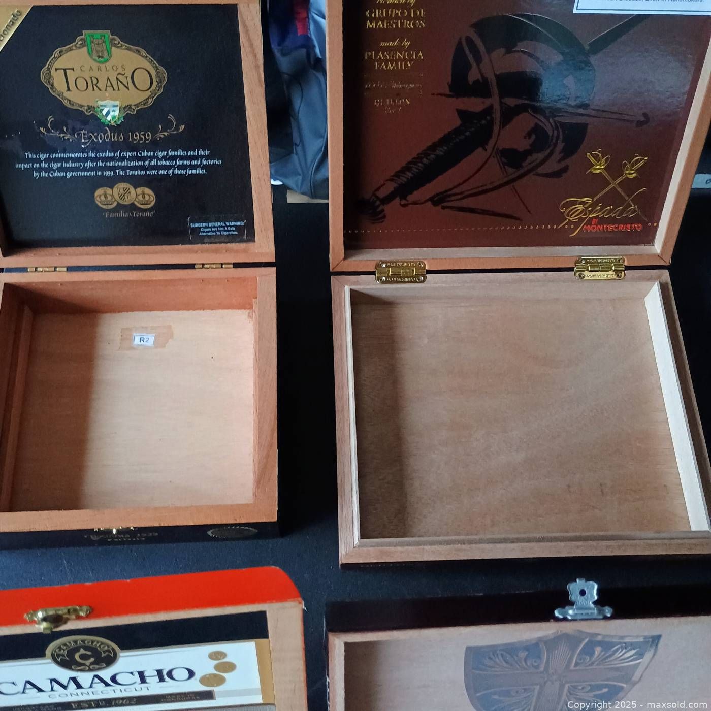 Vintage wooden cigar boxes (4) | Maxsold