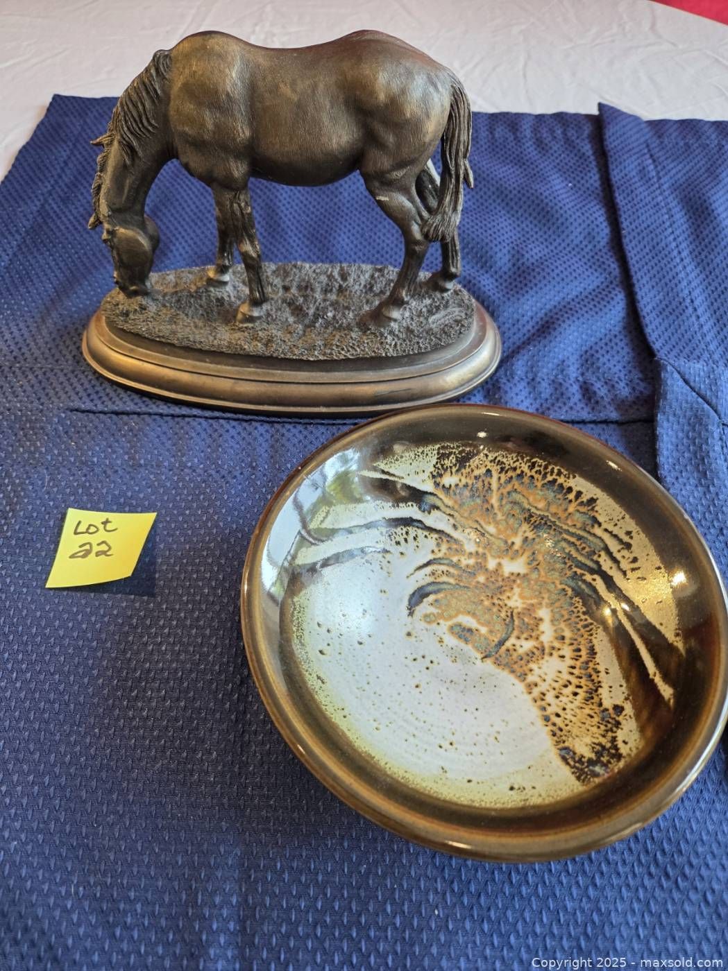 Sculpture of horse by Richard Sefton and Northport Pottery bowl | South ...