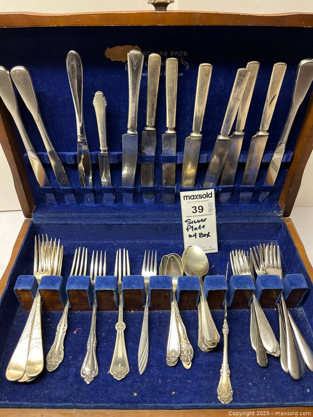 Silver-Plated Flatware Set with Wooden Case B3 | Bethlehem ...