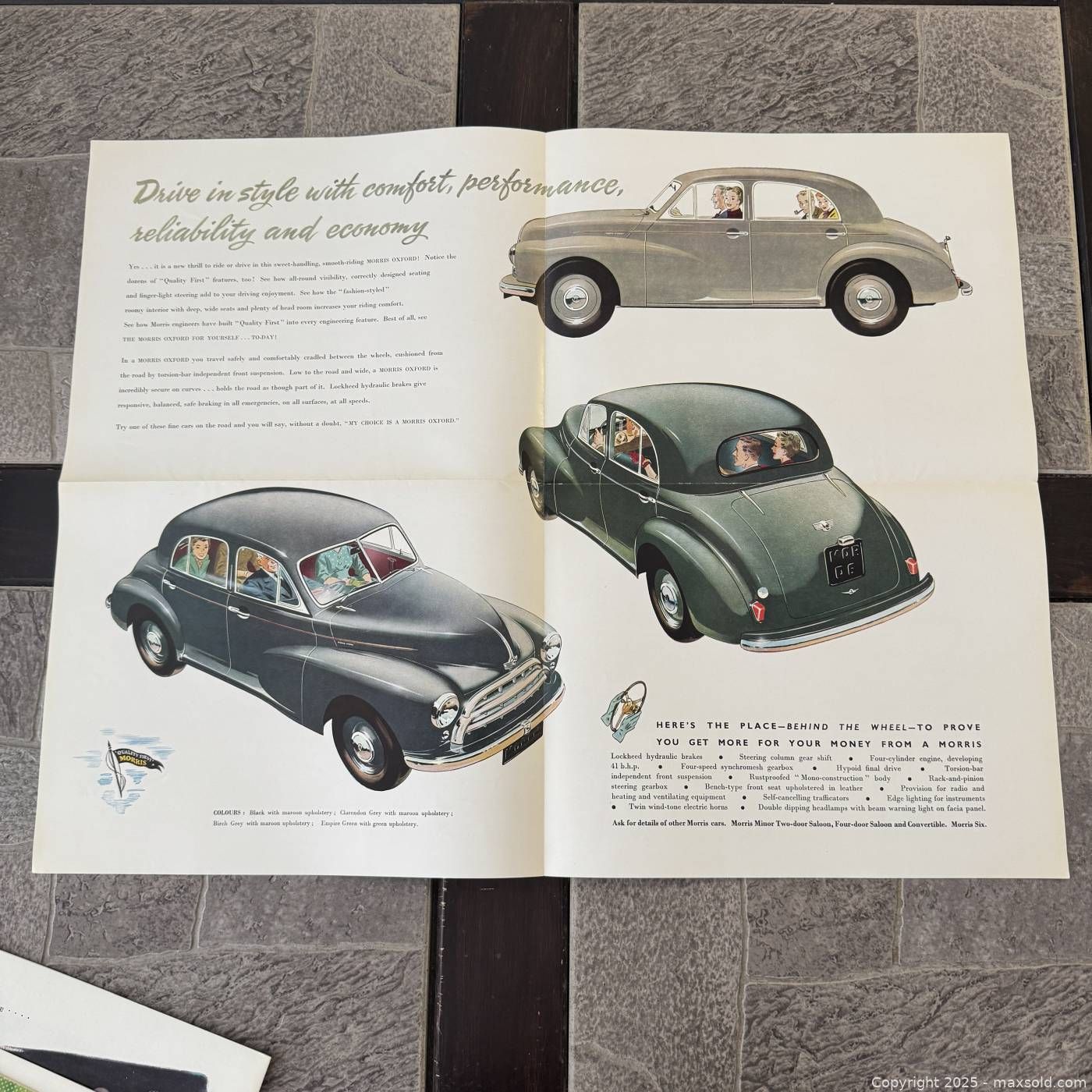 BRITISH Car Sales Brochure Lot 12x Vintage Austin MG Humber Morris ...