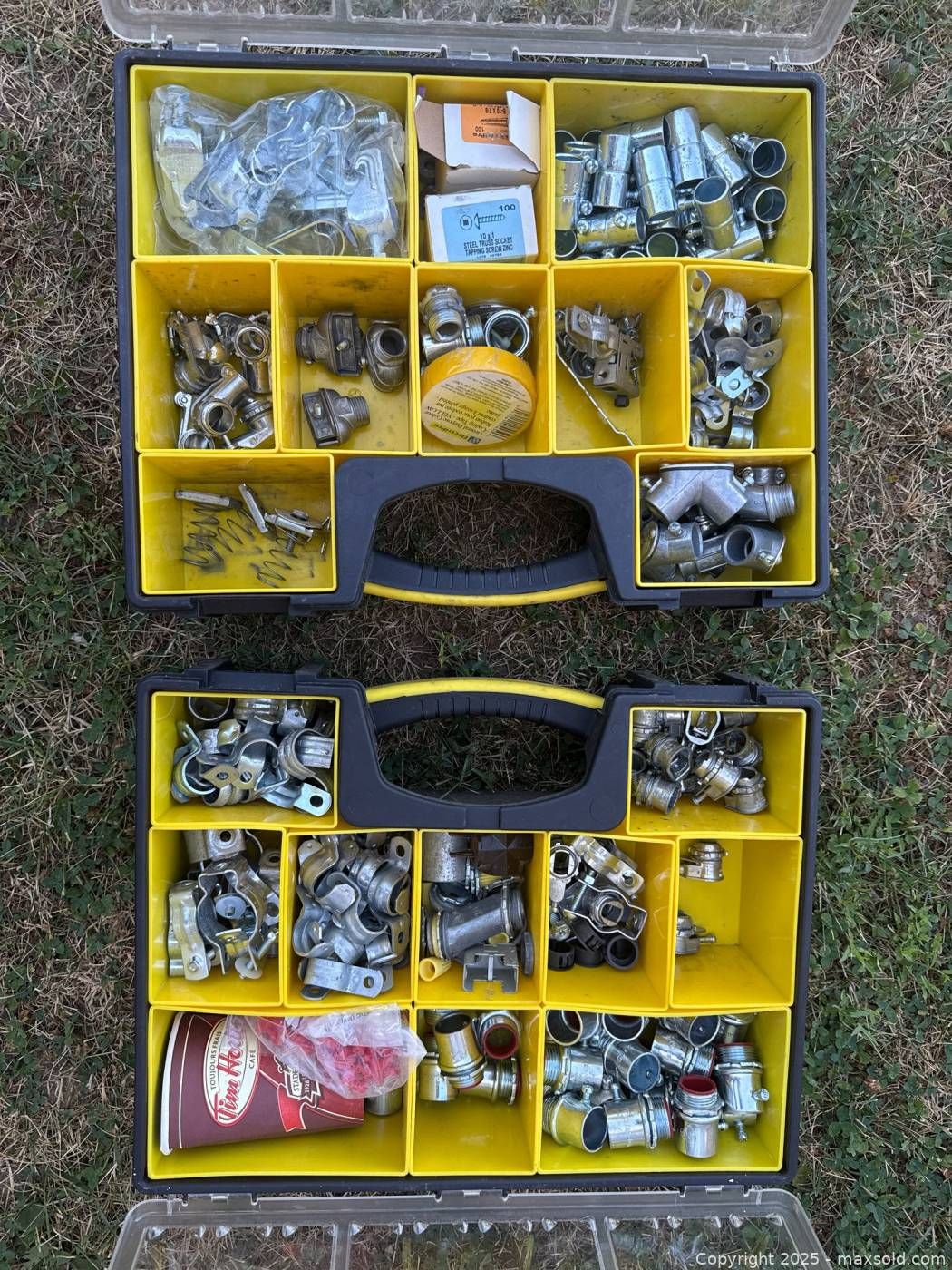 Assorted Electrical Connectors and Fittings in 2 Organizer Cases ...
