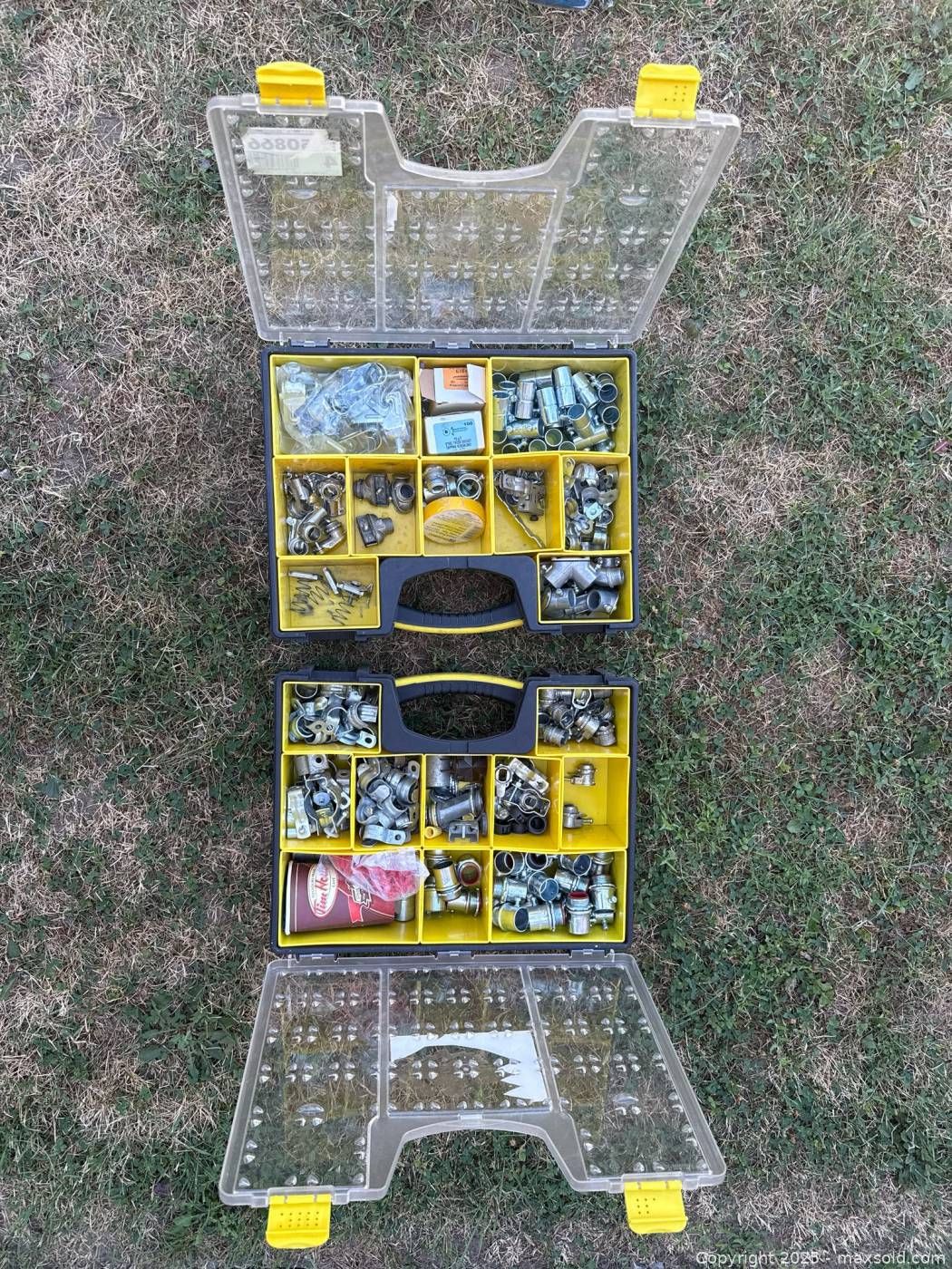 Assorted Electrical Connectors and Fittings in 2 Organizer Cases ...