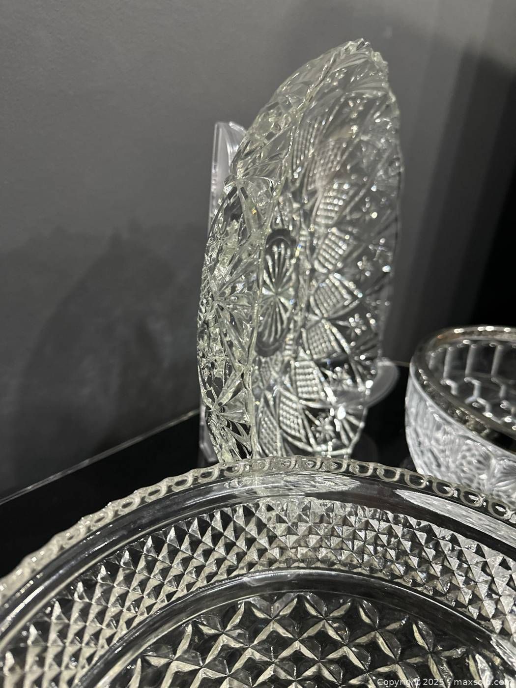 Cut And Pressed Glass Bowls And Servers, 5 Pieces | Maxsold