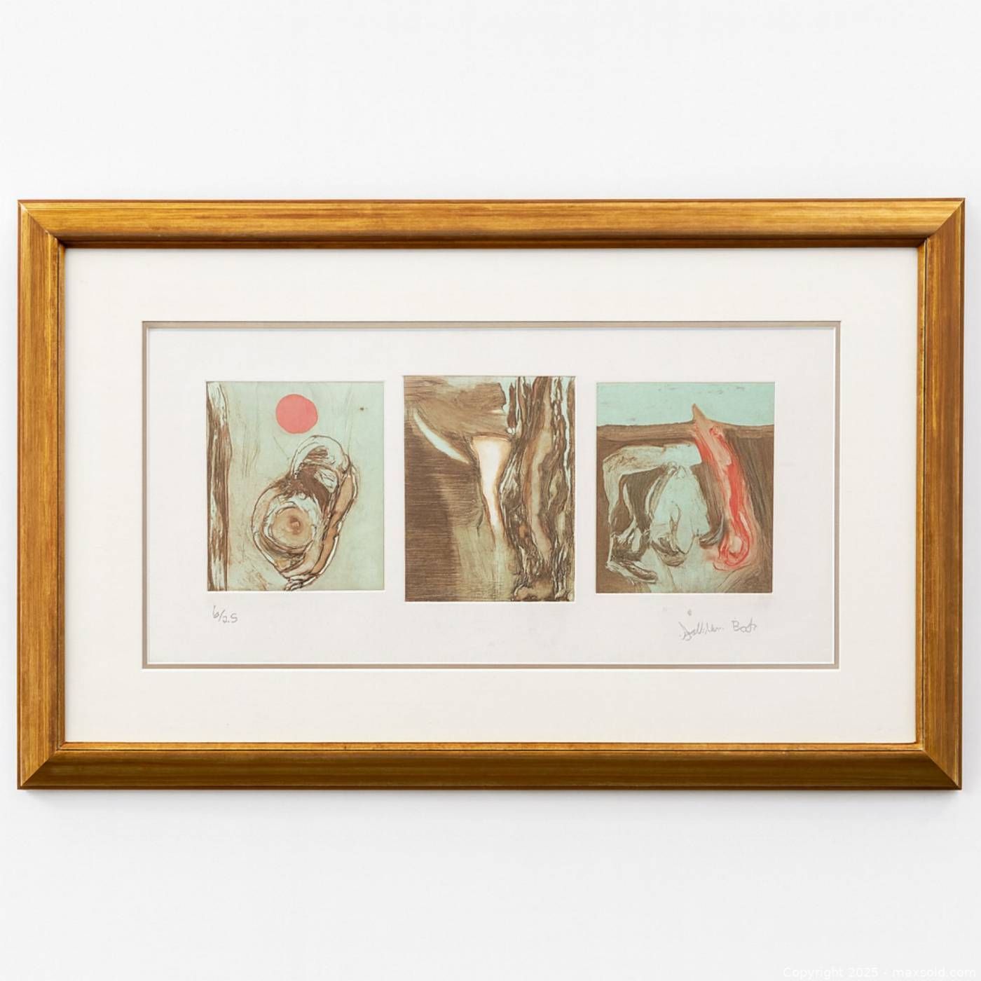 Jillian Bach signed limited edition triptych etching | Maxsold
