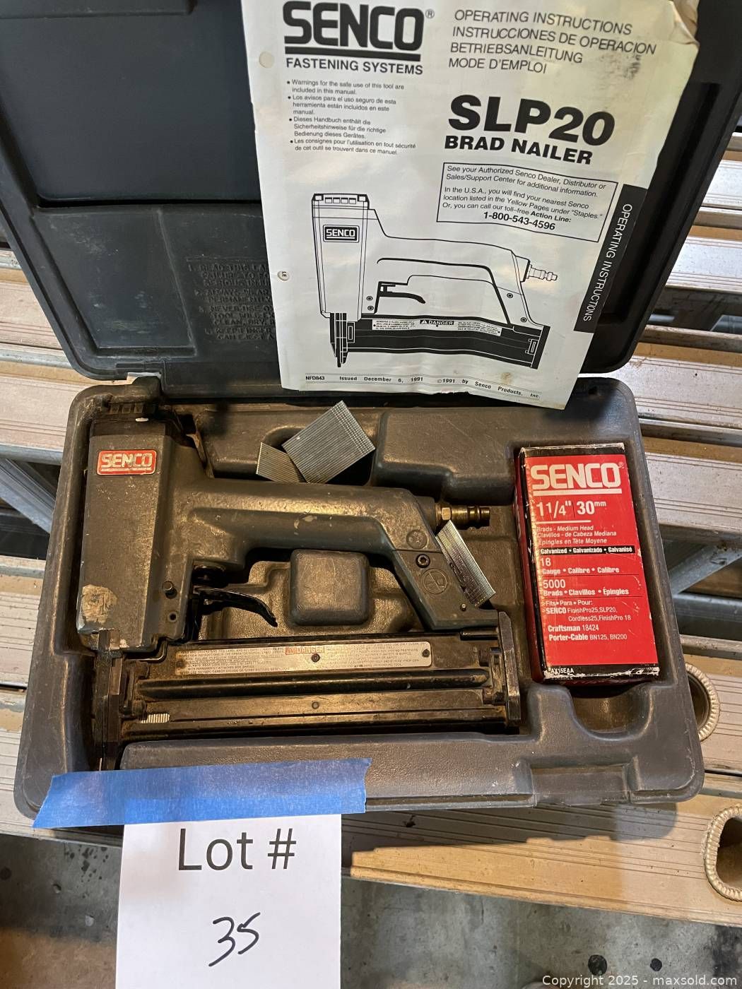 Senco SLP20 brad nailer in carry case | Maxsold