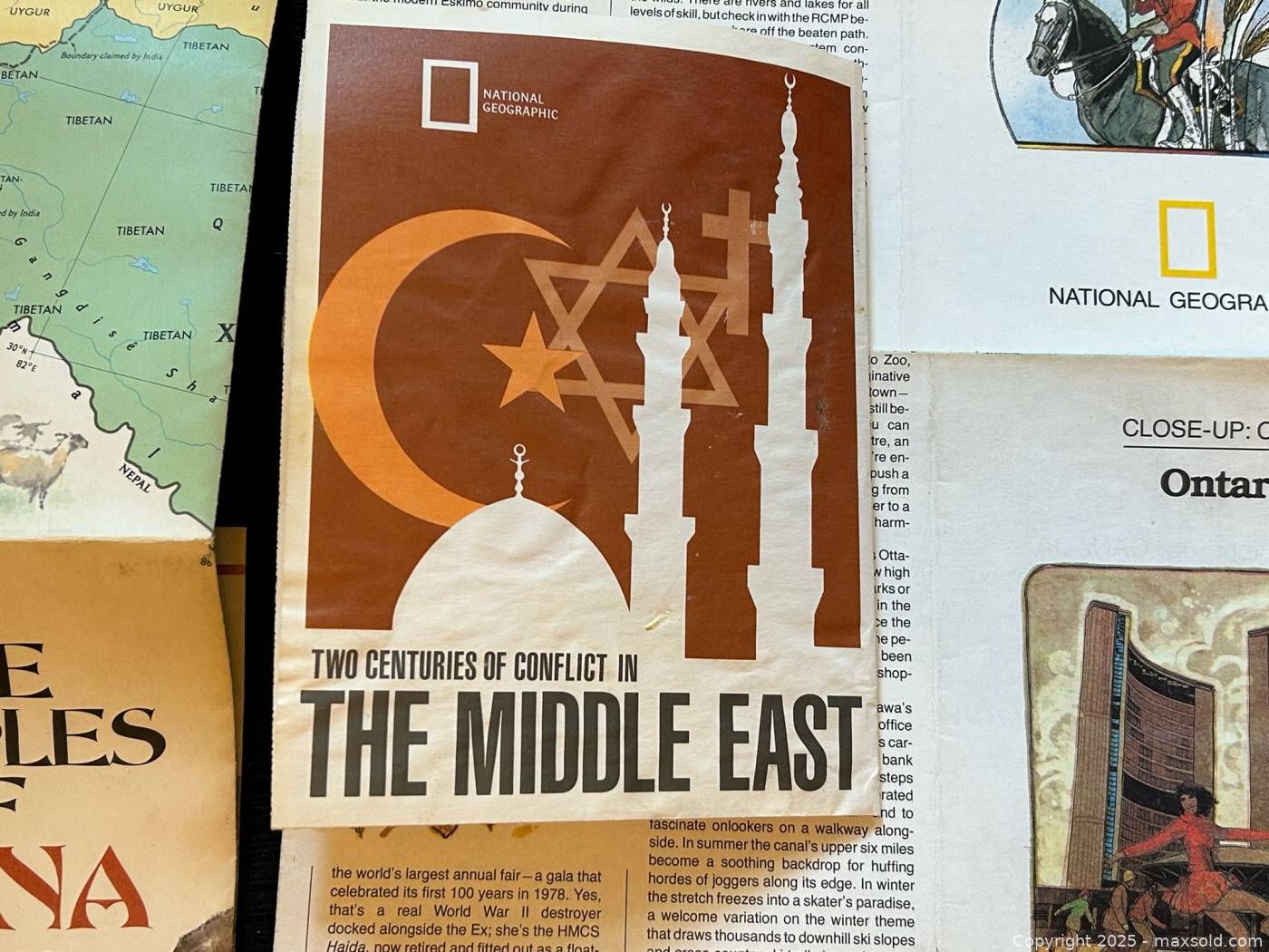 Vintage National Geographic Fold-Out Maps & Posters (1970s–1980s ...