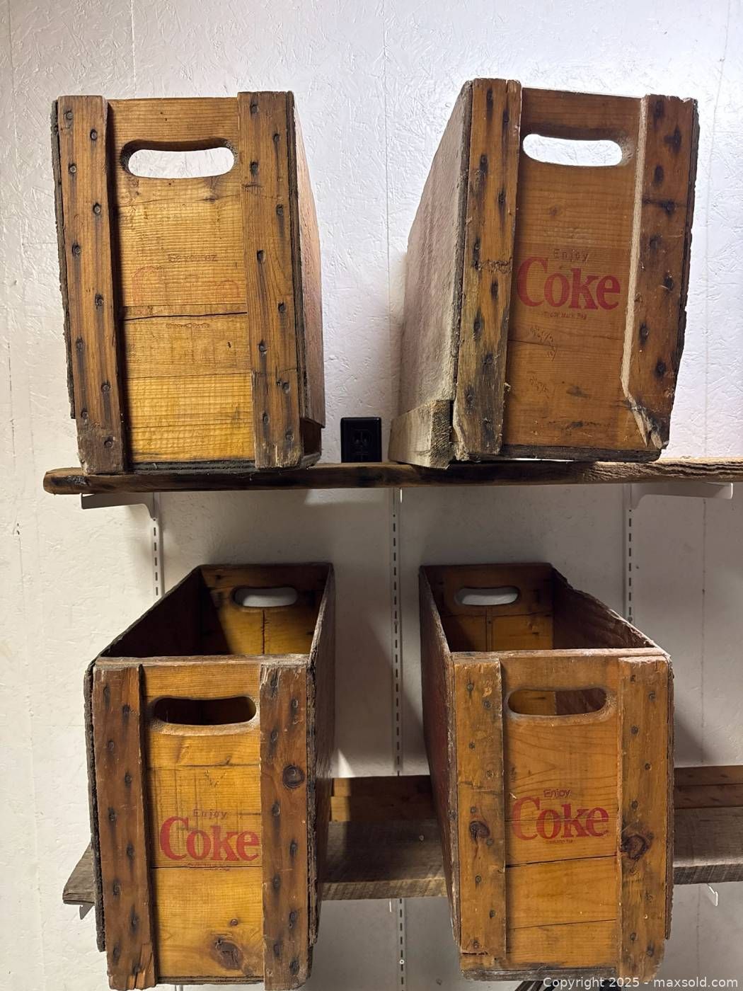 Coca-Cola wooden beverage crates, four | Maxsold