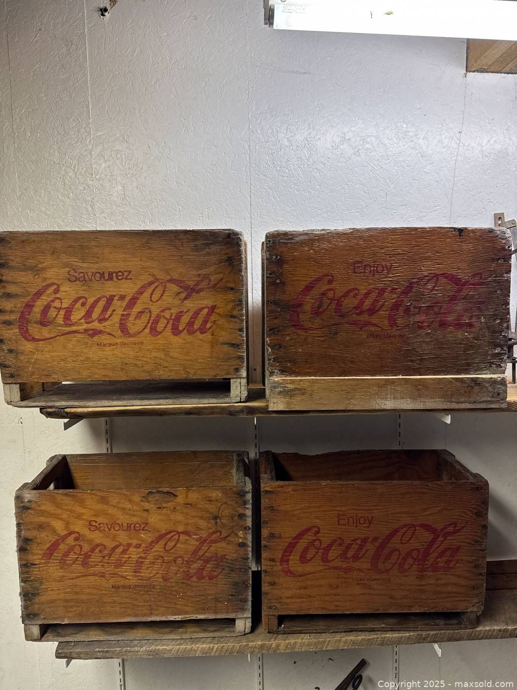 Coca-Cola wooden beverage crates, four | Maxsold