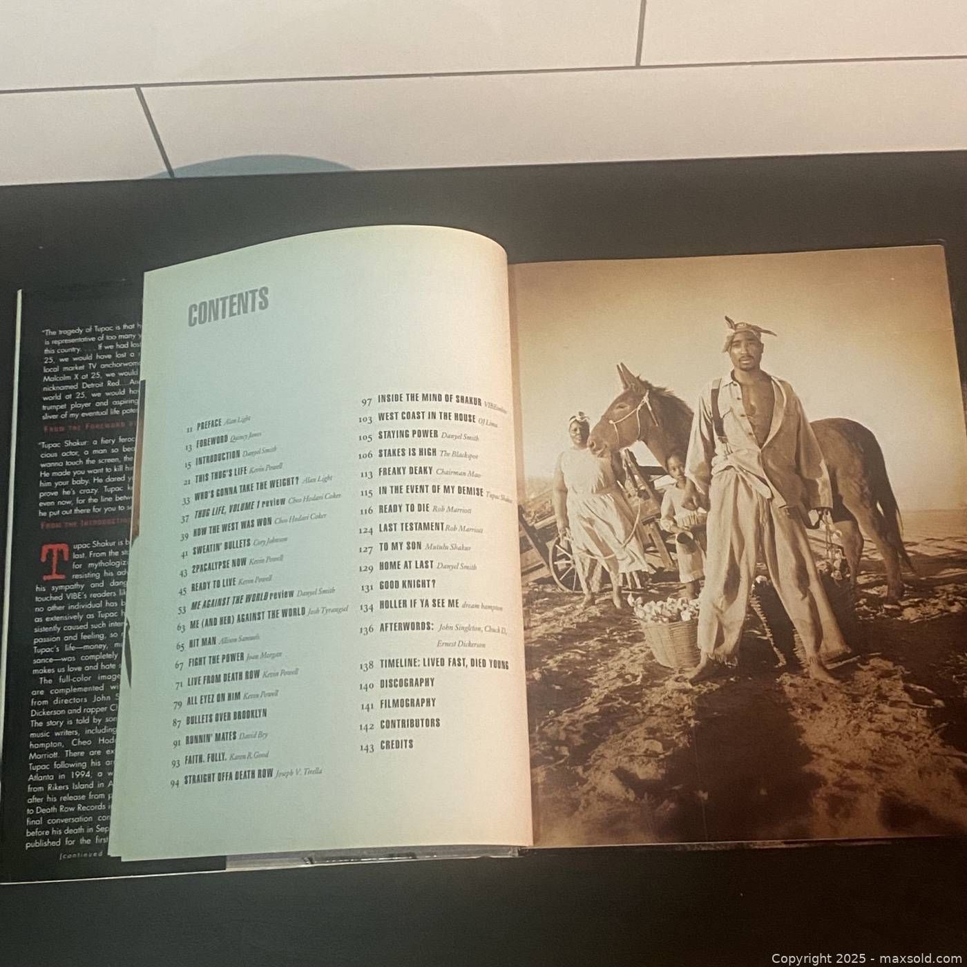 1997 Tupac Shakur hardcover book | Maxsold