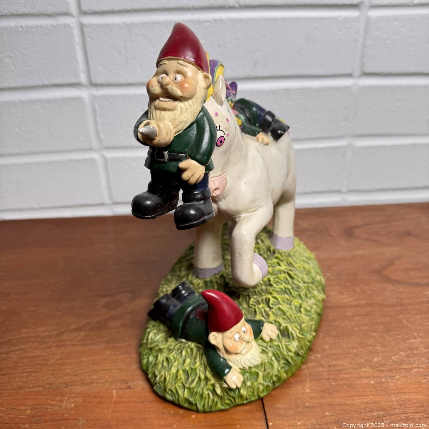 BigMouth Dead Gnome Unicorn Statue | Maxsold