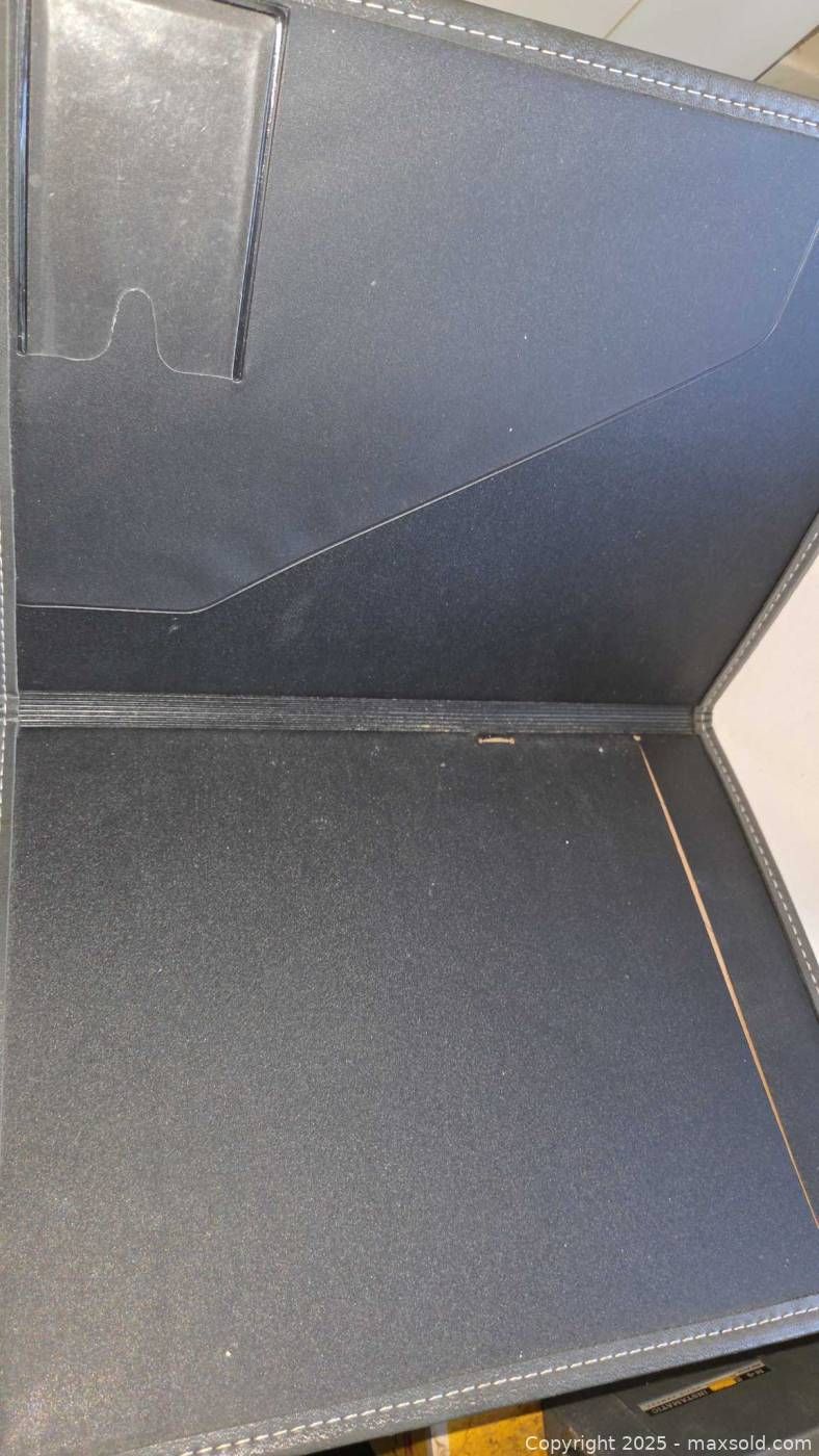 Wooden and metal card file boxes with Disney and M-logo padfolios | Maxsold