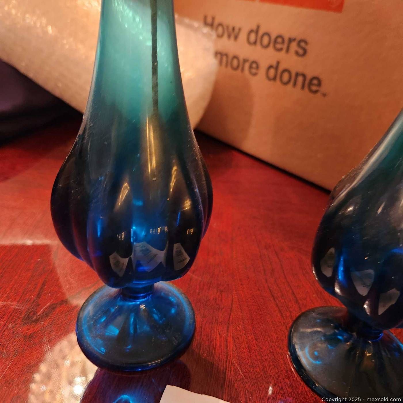 MCM Viking Blue Glass Vases | Milford Mill (Maryland, USA) PARTNER ...