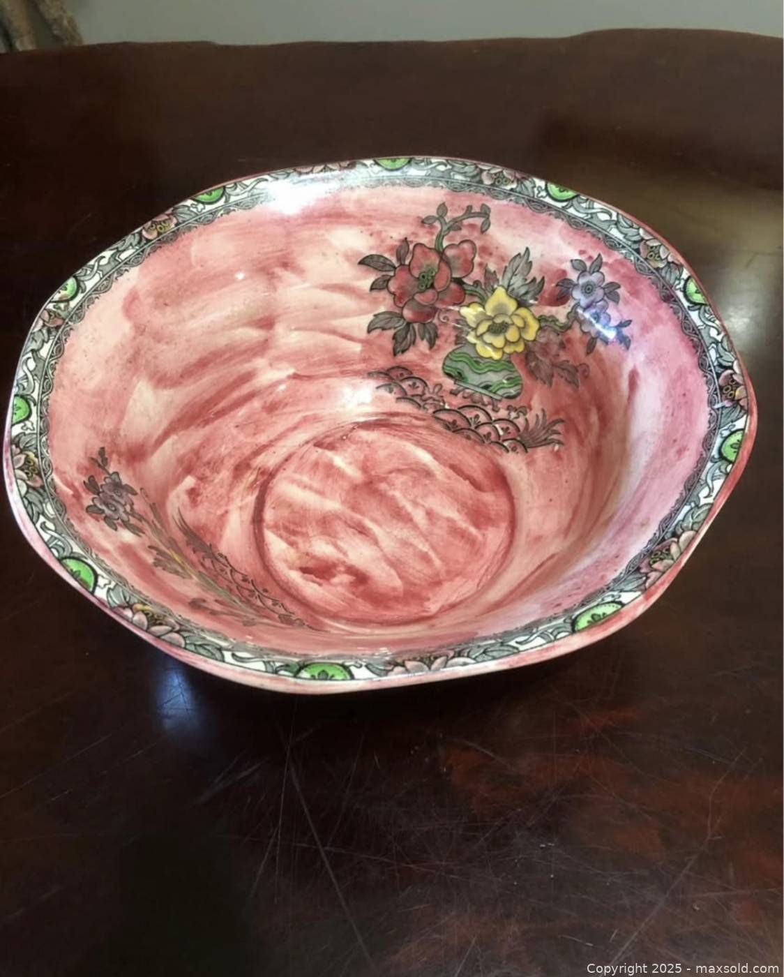 Arthur Wood England floral fruit bowl | Maxsold