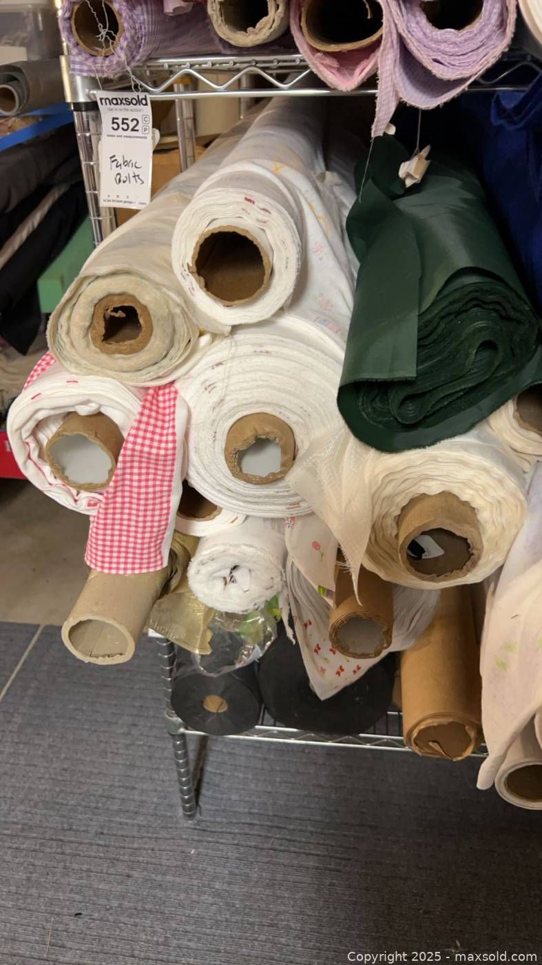 Assorted bolts of fabric | Maxsold