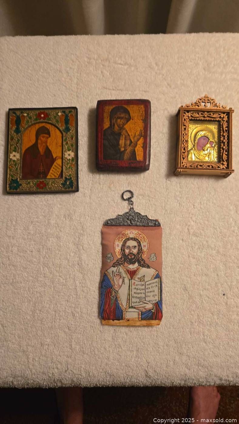 Eastern Orthodox Wood and Textile Icons, 4 | Maxsold