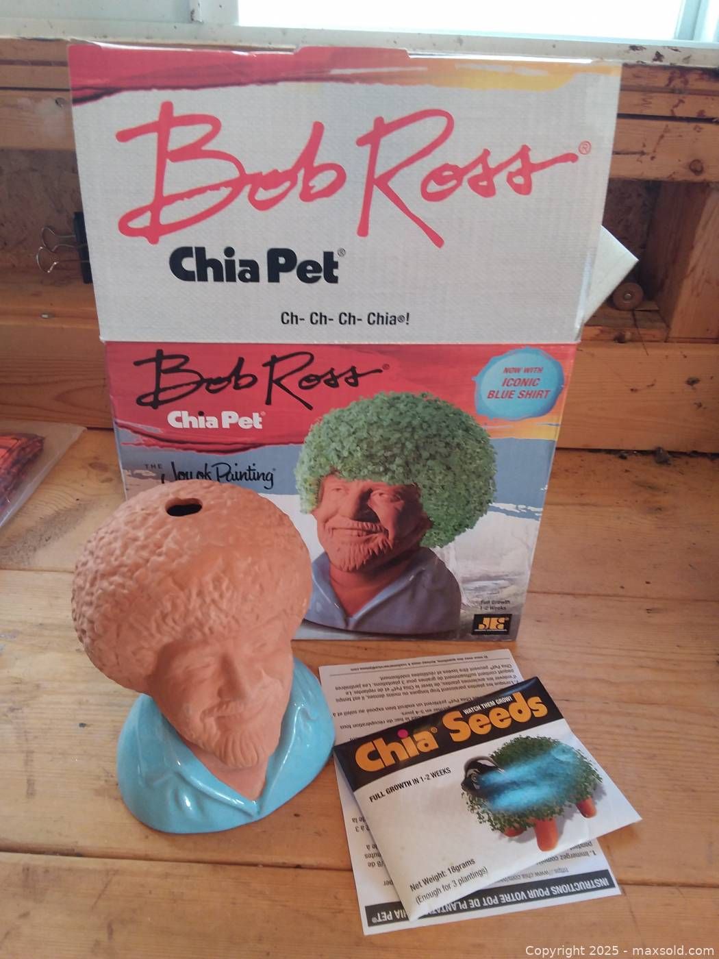 Bob Ross Chia Pet Handmade Planter | Maxsold