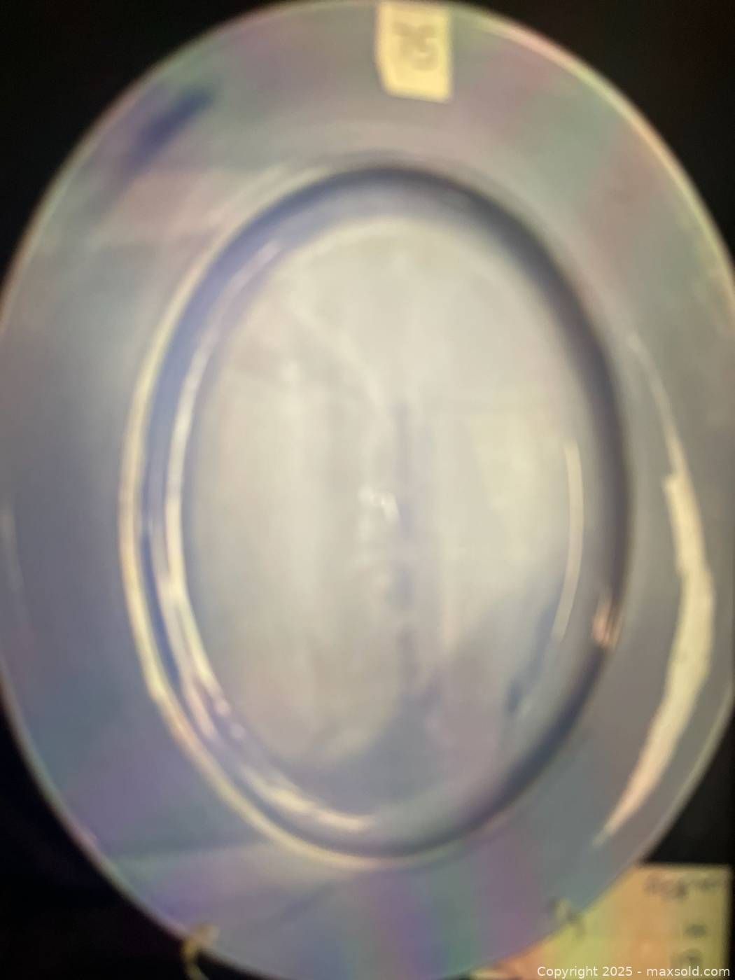 19" iridescent ceramic serving platter | Maxsold