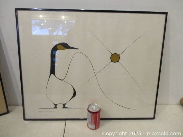 Benjamin Chee Chee signed 1971 framed lithograph | Maxsold