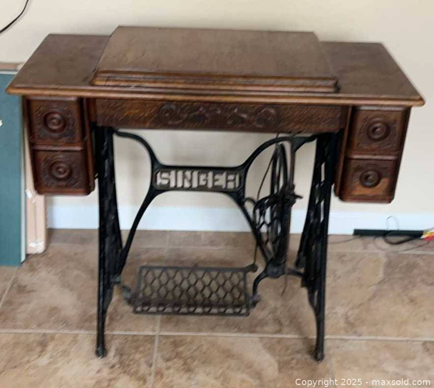 Singer Red Eye Treadle Sewing Machine | Maxsold