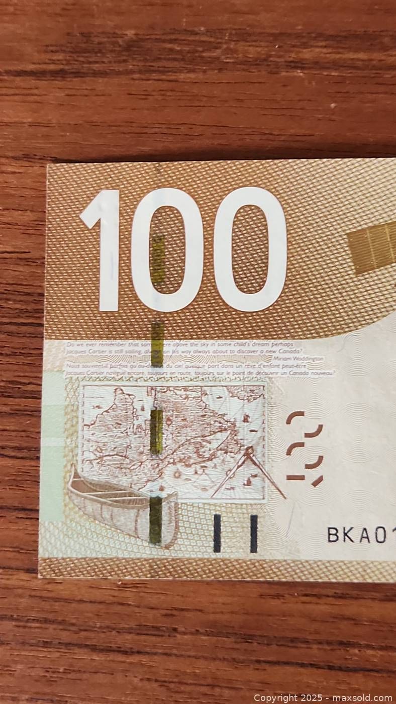 2004 Canadian One Hundred Dollar Bill | Pelham (Ontario, Canada) SELLER ...