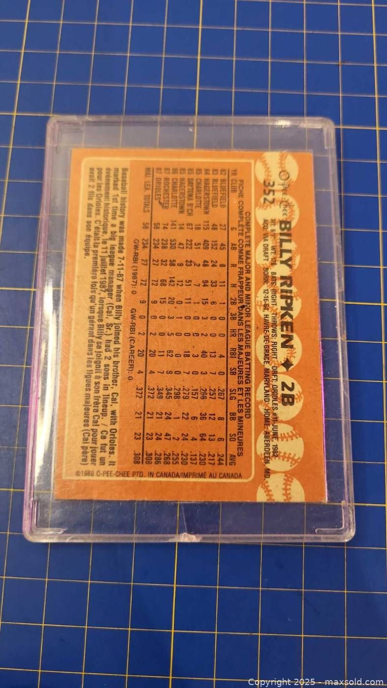Vintage Billy Ripken Rookie Card | Toronto (Ontario, Canada) SELLER ...