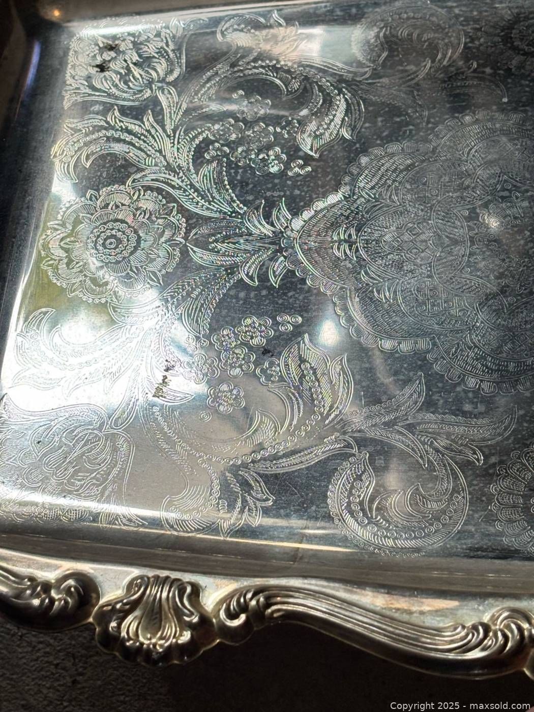 Golden Crown silver plate serving tray | Maxsold