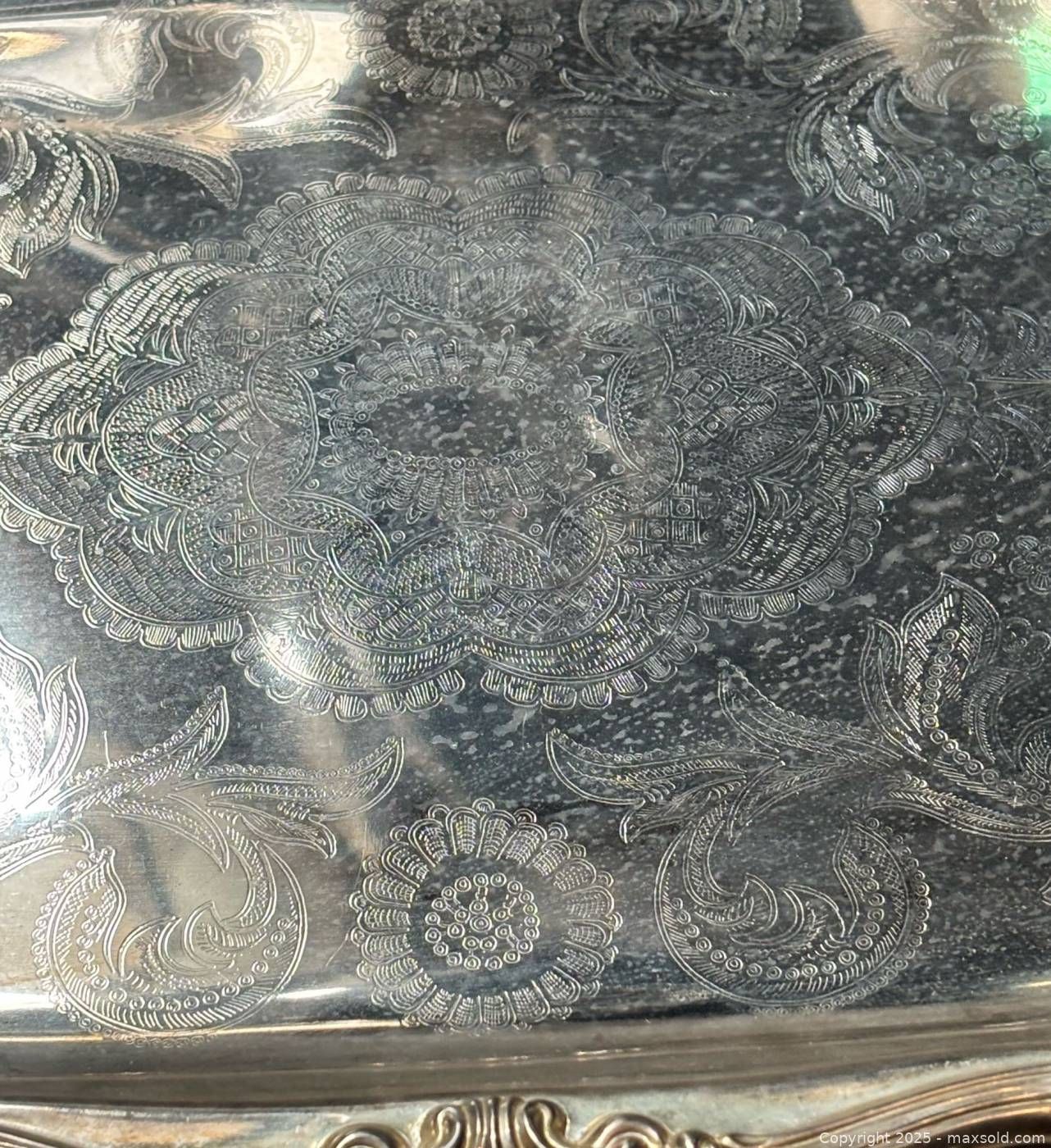 Golden Crown silver plate serving tray | Maxsold