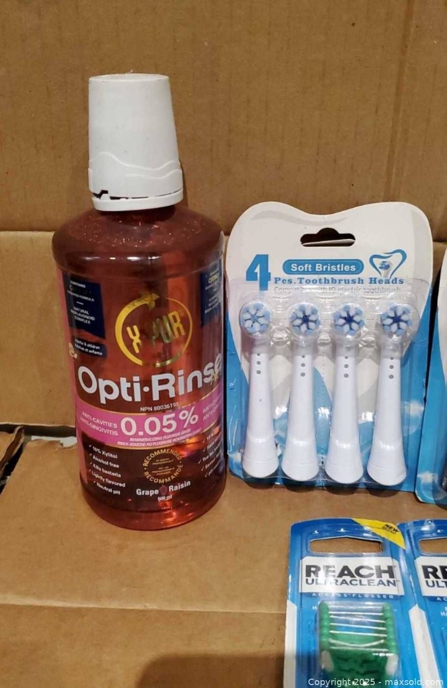Oral care bundle: mouthwash, brush heads, toothpaste, flosser refills ...