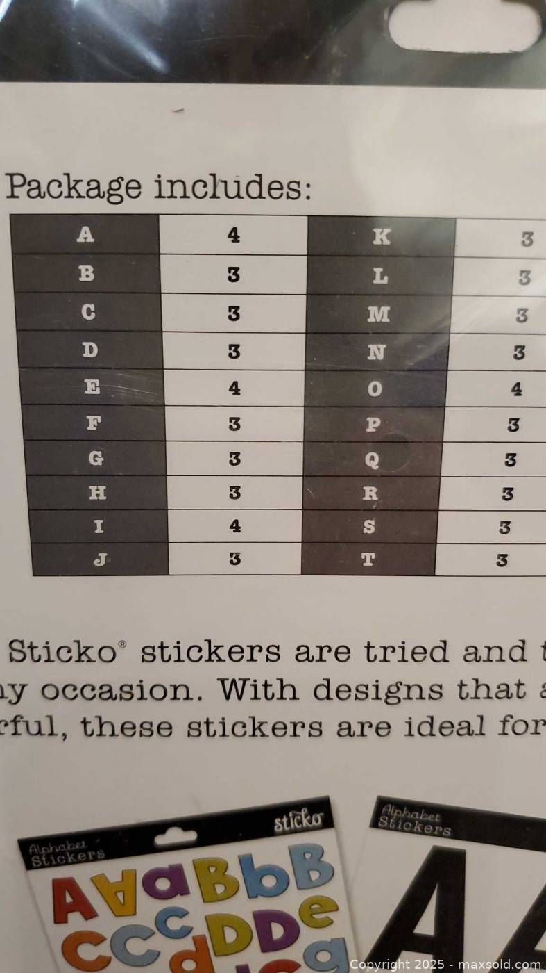 Sticko Gold Poster XL Alphabet Stickers | Maxsold