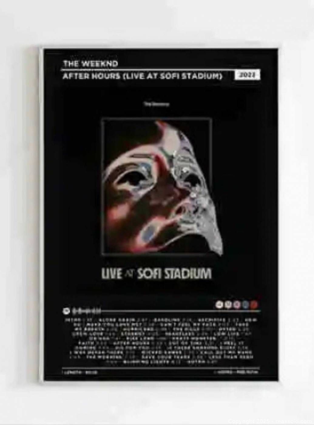 The Weeknd After Hours Live Canvas Poster | Maxsold