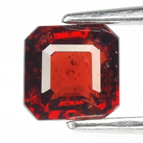 0.93ct 5.2x5mm octagon natural orangish red garnet gemstone | Maxsold