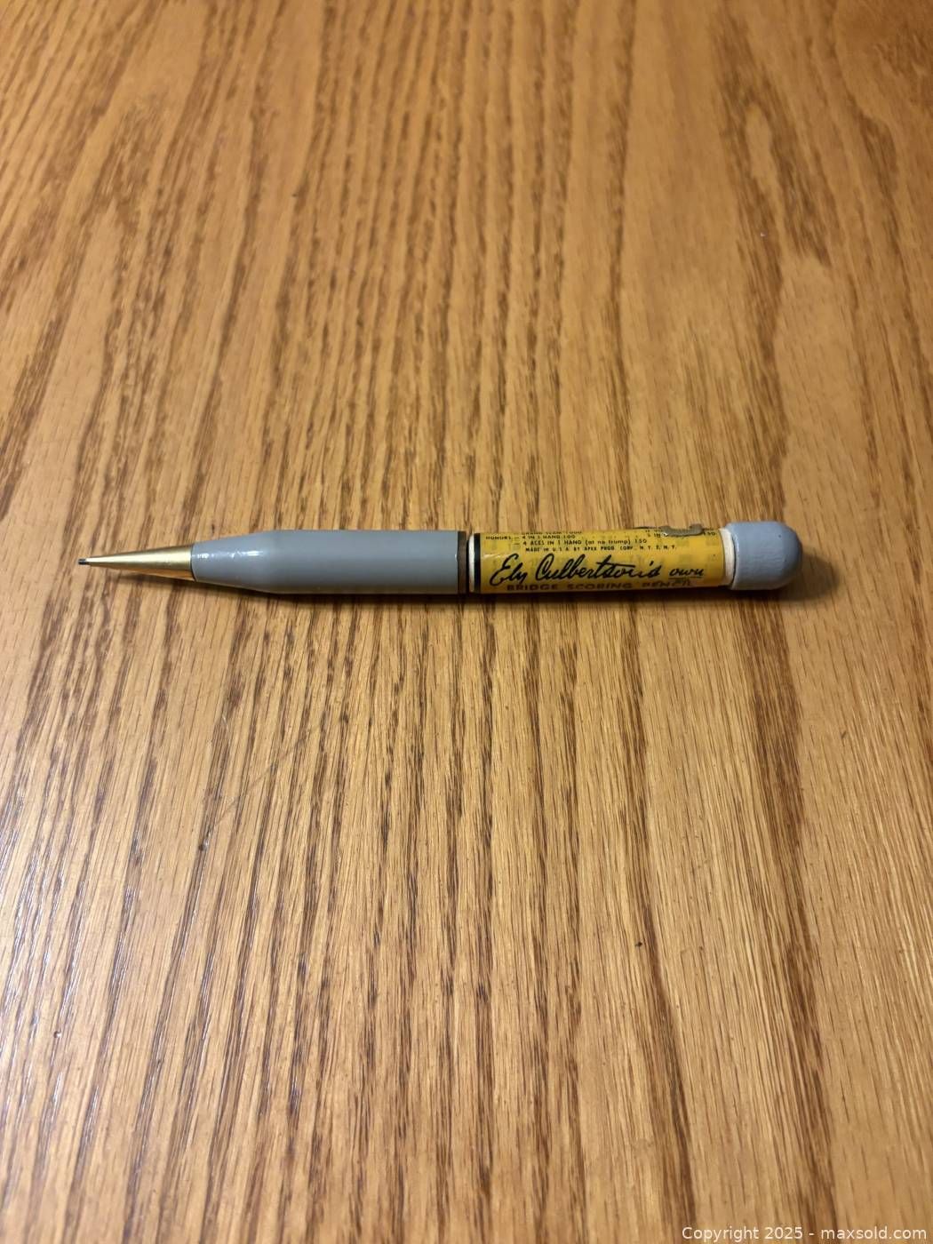 Ely Culbertson’s Bridge Scoring Pencil | Maxsold