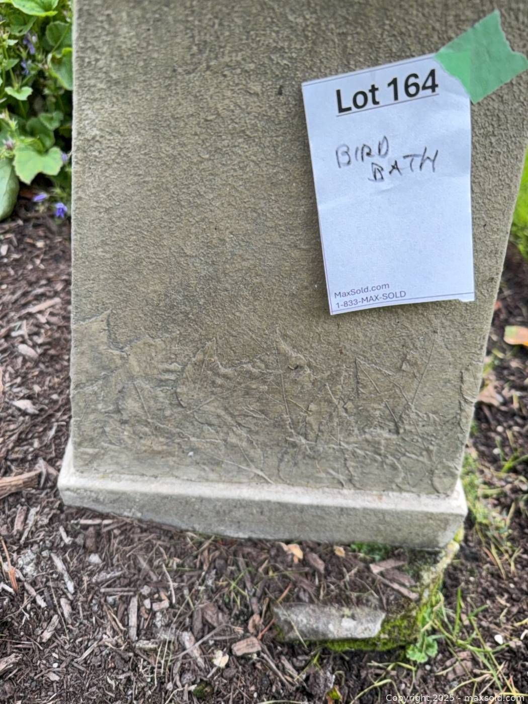 2-Piece Gray Cast Stone Bird Bath | Maxsold