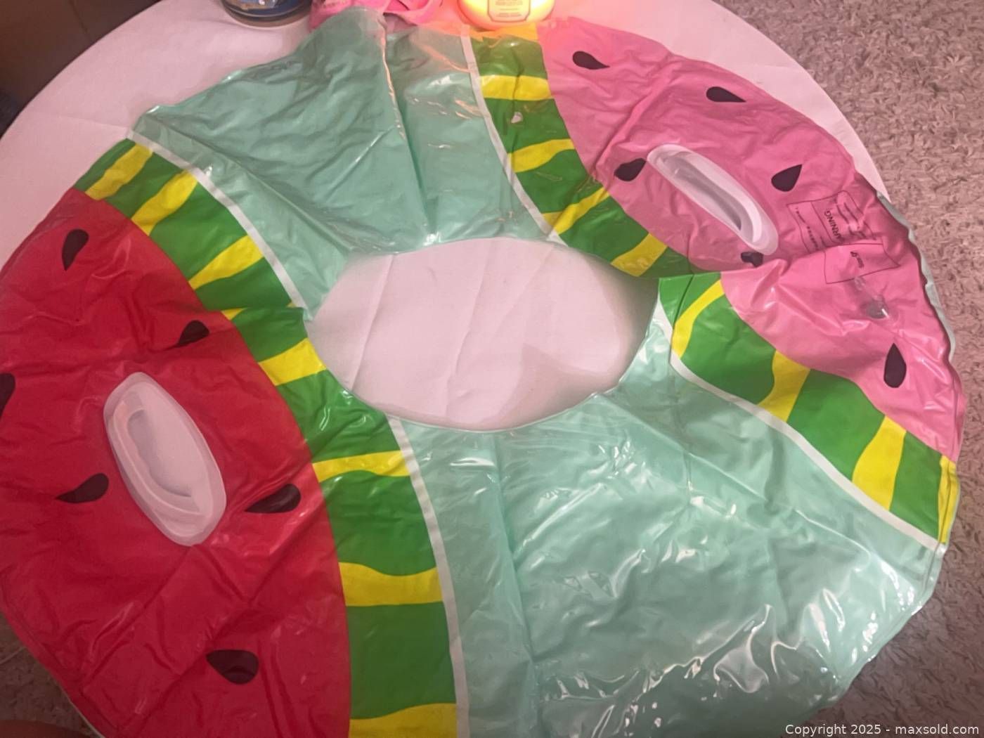 Watermelon print inflatable pool float ring | Maxsold