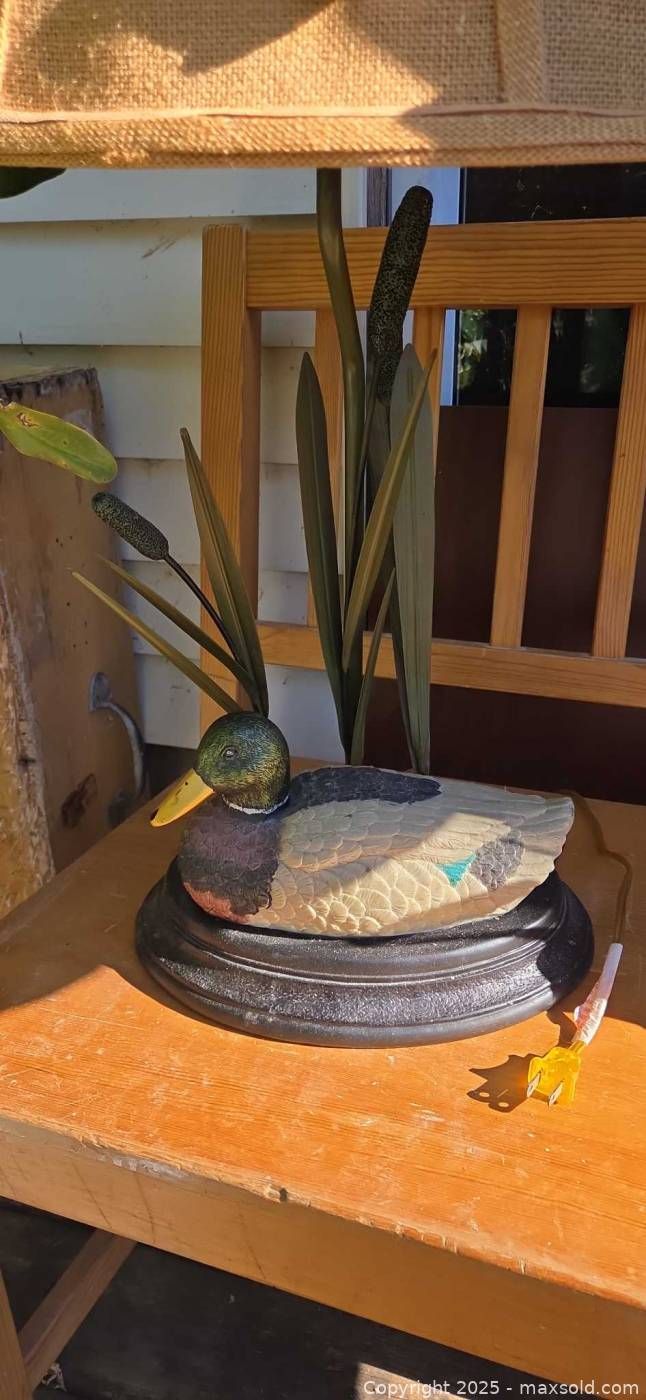 Mallard Duck Cattails Table Lamps | Maxsold
