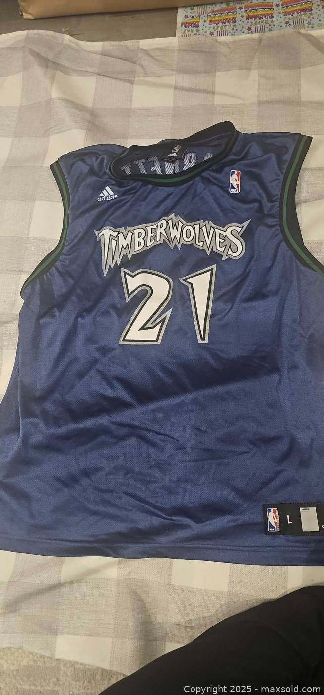 Adidas Kevin Garnett Minnesota Timberwolves basketball jersey size L ...
