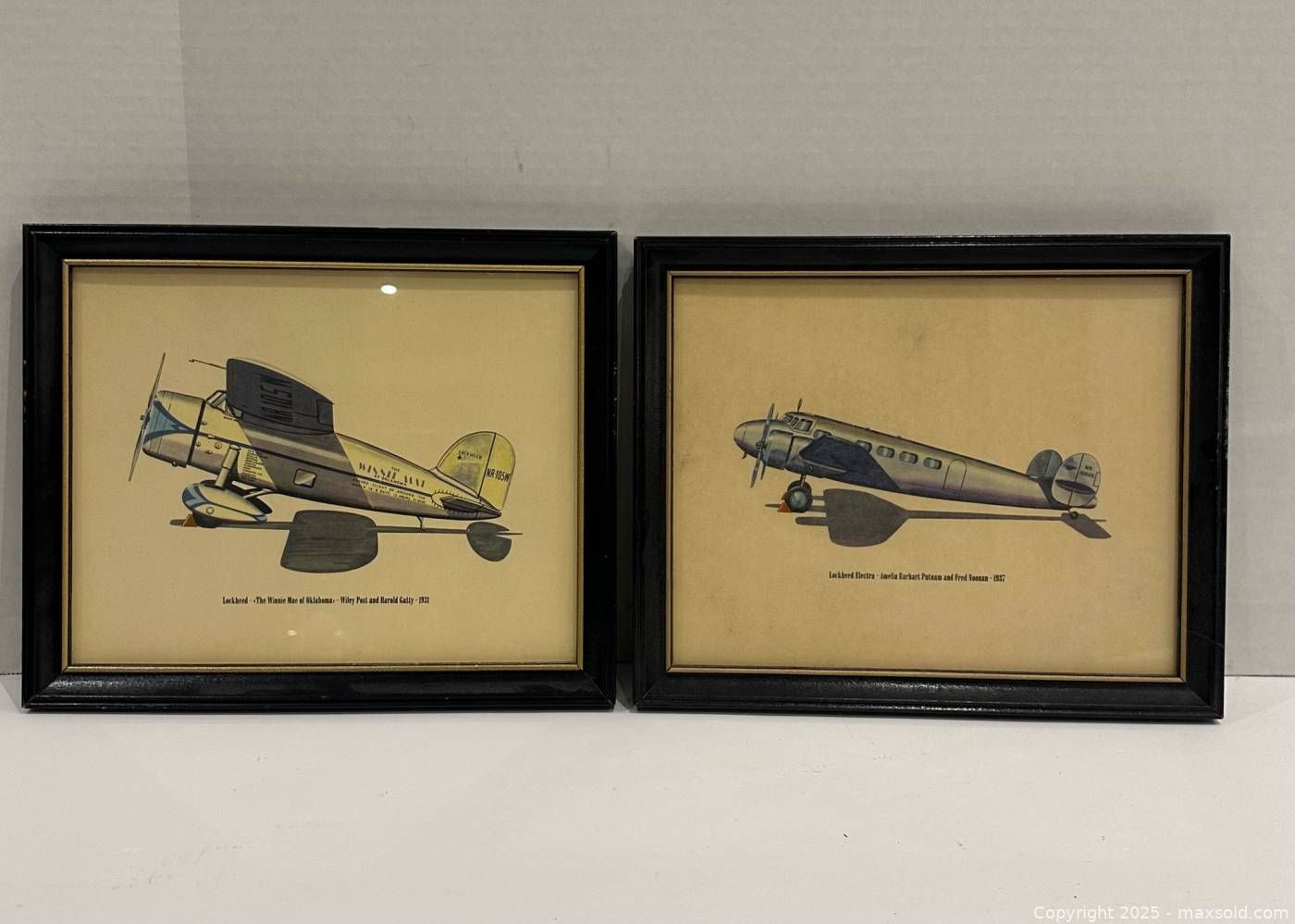 Framed Lockheed Winnie Mae and Electra Prints | Maxsold
