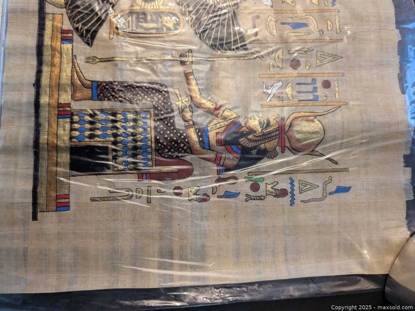 Egyptian papyrus artwork prints, 2 pcs | Maxsold