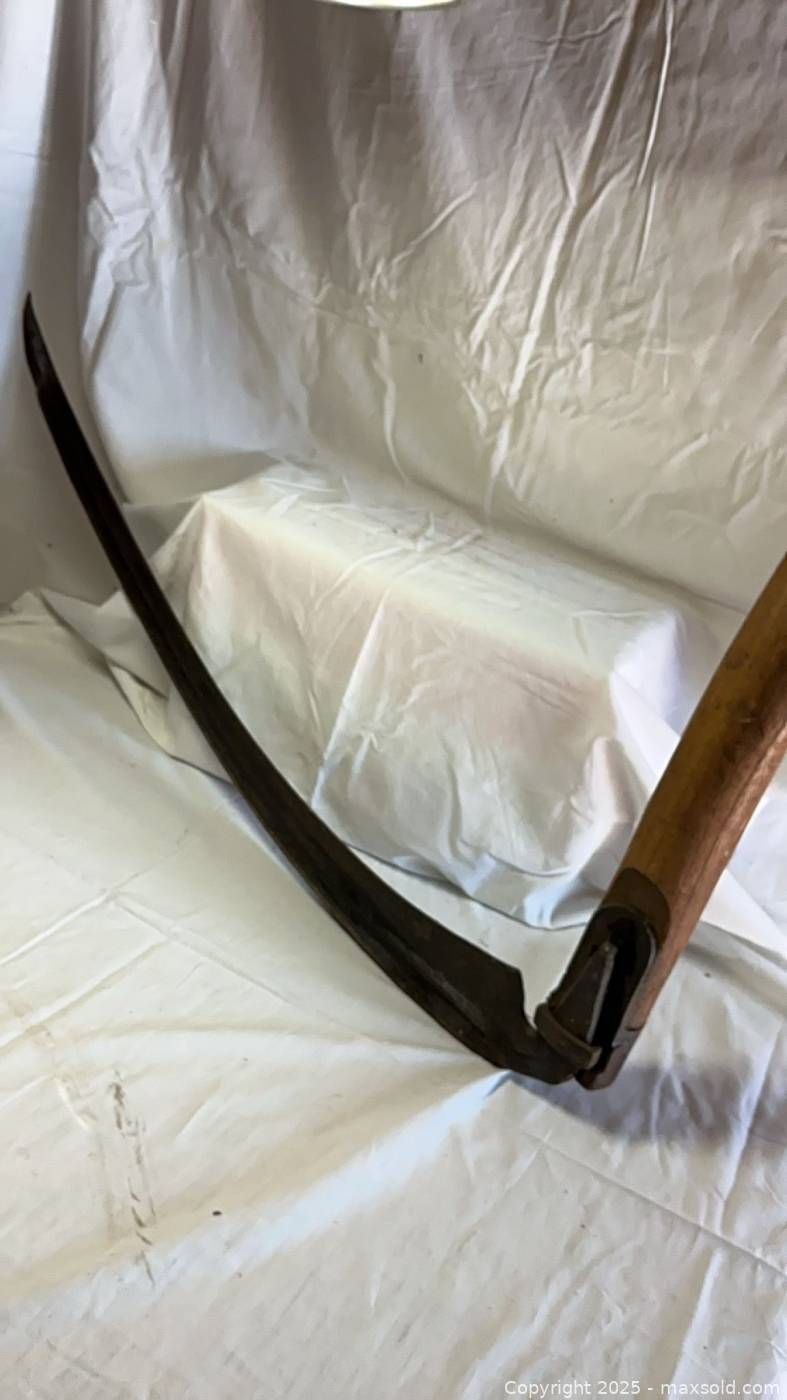 Antique wooden snath scythe | Maxsold