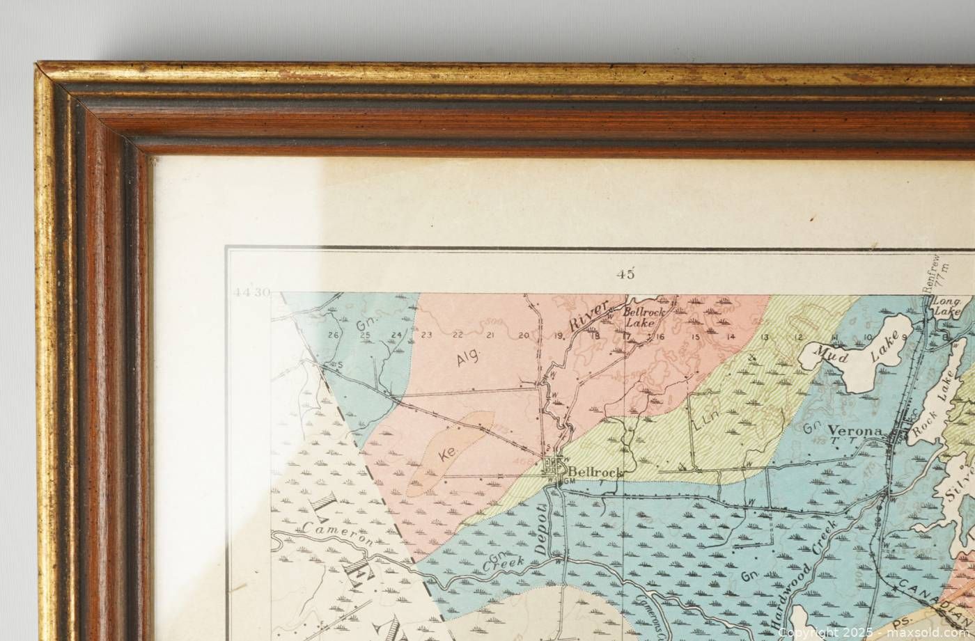 Framed 1916 Southern Frontenac County Map | Maxsold
