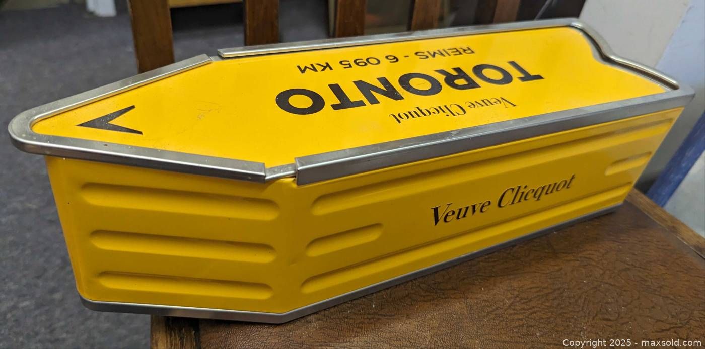 Veuve Clicquot Toronto Arrow Advertising Tin | Maxsold