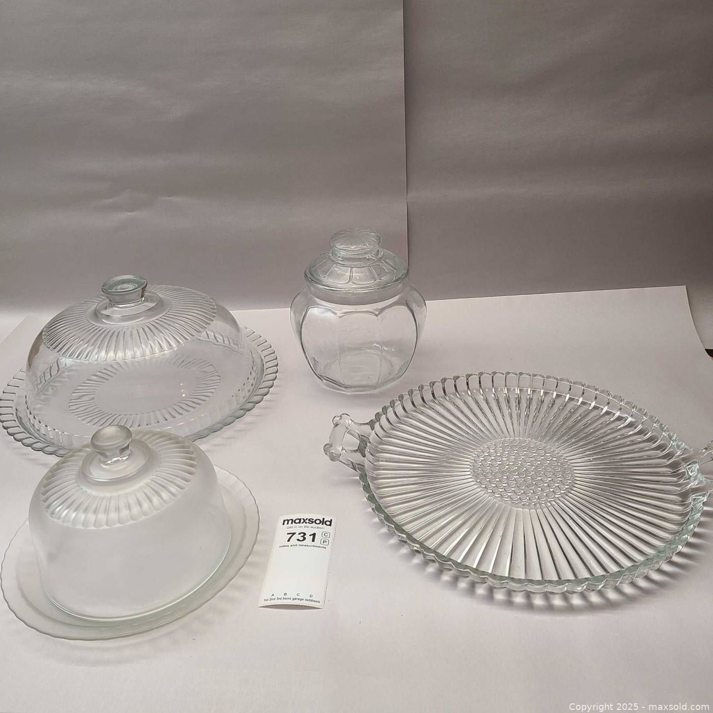 Glass Covered Cheese Dishes, Storage Jar, Serving Plate | Maxsold
